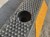 China 183cm Long Size 13kgs Cheap Price Rubber Reflective Tape Speed Bump Car Wheel Stopper Parking Lot Blocker for sale