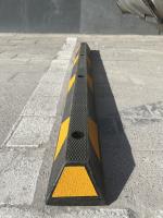 China 183cm Long Size 13kgs Cheap Price Rubber Reflective Tape Speed Bump Car Wheel Stopper Parking Lot Blocker for sale