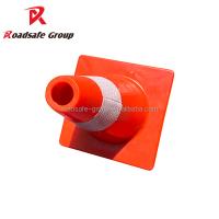 China 100% 45cm 1.05kgs Virgin PVC Traffic Cone for Traffic Management Flexible Orange Green and High Visibility for sale
