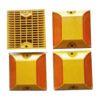 China SLDD14 Cheap Price Temperary Road Stud Amber High Resistance Good Visibility Reflective Raised Markers ABS Road Stud LOGO Customs 100x100x20mm  95*95*18mm weight 70g 82g  for sale