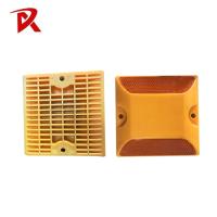 China SLDD14 Cheap Price Temperary Road Stud Amber High Resistance Good Visibility Reflective Raised Markers ABS Road Stud LOGO Customs 100x100x20mm  95*95*18mm weight 70g 82g  for sale