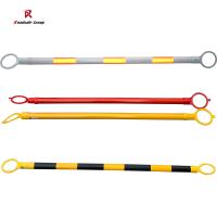 China 2.2meters Traffic Cone Tail Pole Connector PVC Collapsible Retractable Traffic Cone Bar White Reflector Delineator Post for sale