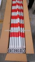 China Extendable 130-213cm Retractable Barrier Pole with PVC/ABS Material and Black&Yellow Color for Traffic Safety for sale