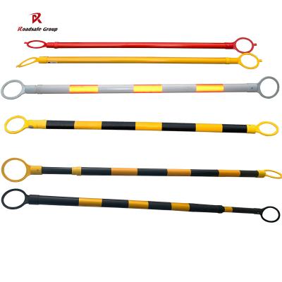 China Extendable 130-213cm Retractable Barrier Pole with PVC/ABS Material and Black&Yellow Color for Traffic Safety for sale