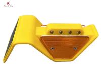 China Thailand Solar 8 LED Light Guardrail Trapezoid Solar Delineator Post Traffic 95*95*260mm Highway Guardrail Reflector for sale