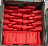 China Traffic Barriers Hot-Selling in the Dominican Republic | 2meter Length PE Material Expandable Plastic Traffic Barrier | Water-Filled Road Safety Fence for sale