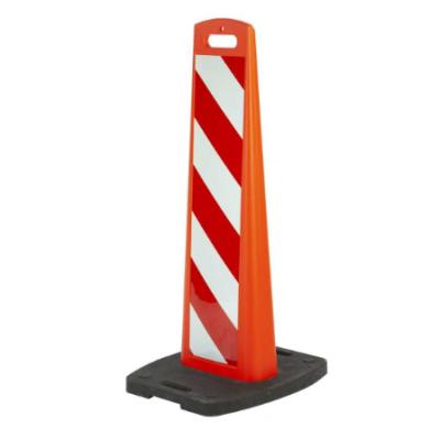 China Barriers 1100mm 9kgs Traffic Sign Board RED Crash Safety Traffic Barrier Black Base Road Orange Barrier Heavy Duty Signs Fence for sale