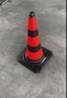 China PE + Rubber Traffic Cone | 75cm (4kg) | Rubber Cones Road Warning Orange Black Cones Hot Selling Model for Israel & Palestine for sale