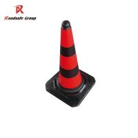 China PE + Rubber Traffic Cone | 75cm (4kg) | Rubber Cones Road Warning Orange Black Cones Hot Selling Model for Israel & Palestine for sale