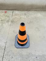 China FULL Rubber Traffic Cone | 70cm (2.8-3kg) | Rubber Cones Road Warning Orange Black Cones Hot Selling Model for Israel & Palestine for sale