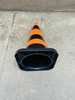 China FULL Rubber Traffic Cone | 70cm (2.8-3kg) | Rubber Cones Road Warning Orange Black Cones Hot Selling Model for Israel & Palestine for sale