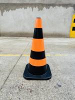 China FULL Rubber Traffic Cone | 70cm (2.8-3kg) | Rubber Cones Road Warning Orange Black Cones Hot Selling Model for Israel & Palestine for sale