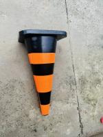 China FULL Rubber Traffic Cone | 70cm (2.8-3kg) | Rubber Cones Road Warning Orange Black Cones Hot Selling Model for Israel & Palestine for sale