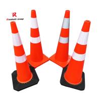 China Lightweight Traffic Cone with Reflective Tape for Enhanced Safety and Quick Deployment in Emergency and Traffic Situations for sale