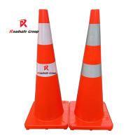 China Support OEM customization PVC Cone 36inch insert black base heavy 3kg 3.4kgs 4.1kgs 90cm Orange Safety Barrier Cones Road Safety Barrier for sale