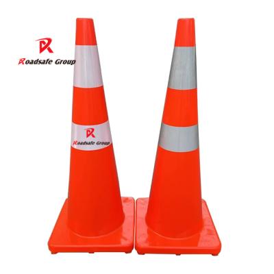 China Support OEM customization PVC Cone 36inch insert black base heavy 3kg 3.4kgs 4.1kgs 90cm Orange Safety Barrier Cones Road Safety Barrier for sale