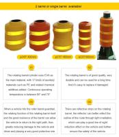 China BEIJING ROADSAFE Highway Car Truck Crash Warning Cheap Polyurethane Rolling Barrier System Safety Anti-Collision Driveway Guardrail Bucket Roller for sale