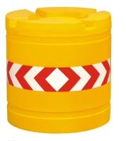 China Height 920 mm Diameter 900 mm Water Capacity 500 kg Yellow Crash Cushion Cylinder with Reflective Sheeting – Water-Filled Impact Attenuator for sale