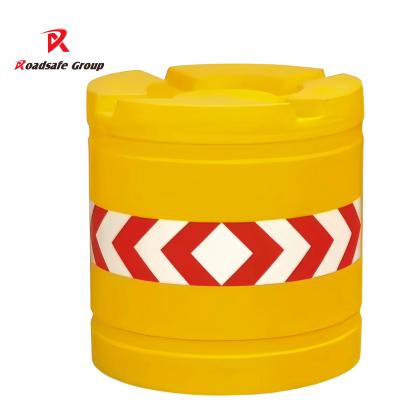 China Height 920 mm Diameter 900 mm Water Capacity 500 kg Yellow Crash Cushion Cylinder with Reflective Sheeting – Water-Filled Impact Attenuator for sale