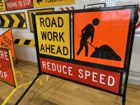 China Australian Multi Message Frame Construction Signage Avery T6501 Reflective Traffic Sign Board for sale