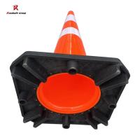 China BEIJING ROADSAFE Orange cone 90cm Factory Cheap Price PVC Warning Road Safety Traffic Cones Reflective Safety Cones Black Base 36inch for sale