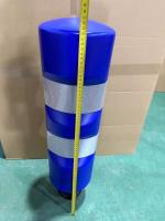 China Chile Warning Spring Post 830mm Orange blue Flexible Traffic Bollard Reflective Road 1.7kgs Delineator Post for road construction diviner for sale