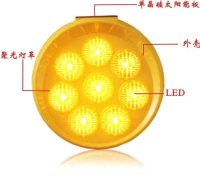 China Solar Powered High Brightness LED Yellow Sunflower Traffic Warning Light for Road Safety for sale