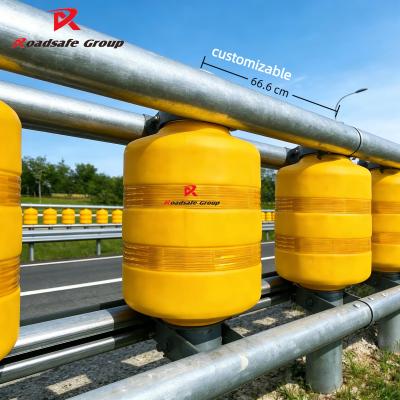 China BEIJING ROADSAFE Highway PU Polyurethane Rolling Barrier System Safety Anti-Collision Driveway Guardrail Bucket Roller for sale