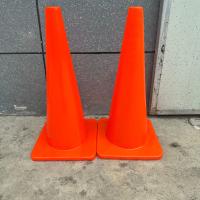 China 28 Inch PVC Traffic Cone with Reflective Tape for Road Safety Barrier for sale
