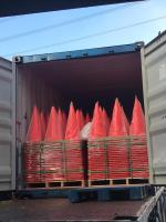 China 28 Inch PVC Traffic Cone with Reflective Tape for Road Safety Barrier for sale