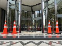 China PVC 29.5inch Reflective Barrier Cones 75cm Orange Flexible Warning For Traffic Control 750mm  Road Safety Barrier for sale