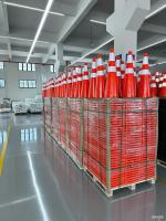 China Wholesale Orange PVC Cone Black Base Traffic Cone for Road Safety Warning for sale