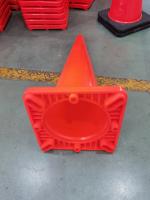 China 28 Inch PVC Traffic Cone with Reflective Tape for Road Safety Barrier for sale