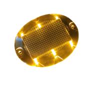 China 118X100X11mm Plastic Solar Road Marker Light with Glow in the Dark Cat Eye Warning Light for Enhanced Road Safety for sale