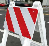 China Durable Roadside Safety Guidance Traffic Delineator Sign Road Safety Sign board 110x60cm Reflective Barrier for Road Warning for sale