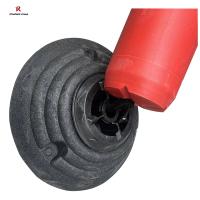 China Delineators Barriers 100cm Tubular Black Base Traffic Delineator Warning Road Barrier Warning Post for Car parking place and construction for sale