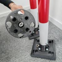 China White Red PE Post Dia 6cm with Removable Base Pin Flexible Delineator 1050 Traffic Barrier Reflective Safety Warning Bollards for sale