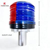China ROADSAFE Solar Traffic Safety signal Warning Light 16.5cm Red Blue Double Color Flashing 6LED Cone Lights for Road Safety for sale