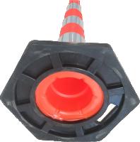 China Warning Spring Post 1070mm Orange Flexible Traffic Bollard Reflective Road 6.8kg Delineator Post for road construction diviner for sale