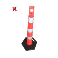 China Warning Spring Post 1070mm Orange Flexible Traffic Bollard Reflective Road 6.8kg Delineator Post for road construction diviner for sale