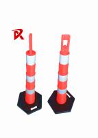 China Warning Spring Post 1070mm Orange Flexible Traffic Bollard Reflective Road 6.8kg Delineator Post for road construction diviner for sale