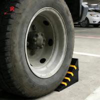 China Heavy Duty Speed Bump 600*400*300mm Reflective Wheel Stopper/ Car Stopper Rubber Designed for Parking Lots Garages Shopping Malls Offices and Hospitals Providing Vehicle Control for sale