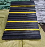 China Heavy Duty Speed Bump 600*400*300mm Reflective Wheel Stopper/ Car Stopper Rubber Designed for Parking Lots Garages Shopping Malls Offices and Hospitals Providing Vehicle Control for sale