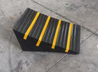 China Heavy Duty Speed Bump 600*400*300mm Reflective Wheel Stopper/ Car Stopper Rubber Designed for Parking Lots Garages Shopping Malls Offices and Hospitals Providing Vehicle Control for sale