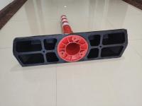 China Warning Spring Post 76cm with Rubber base Orange Flexible Traffic Bollard Reflective Delineator Post for road construction diviner for sale