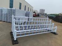 China 3meter Steel Iron Traffic Barrier Fence Road Warning High Quality white Yellow Red Plastic Connecting Barriers For Road Construction ROAD CENTER for sale