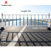 China 3meter Steel Iron Traffic Barrier Fence Road Warning High Quality white Yellow Red Plastic Connecting Barriers For Road Construction ROAD CENTER for sale