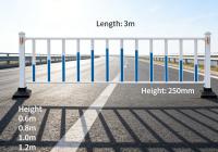 China 3meter Steel Iron Traffic Barrier Fence Road Warning High Quality white Yellow Red Plastic Connecting Barriers For Road Construction ROAD CENTER for sale