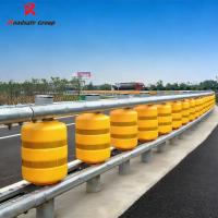 China BEIJING ROADSAFE Highway Car Truck Crash Warning Cheap Polyurethane Rolling Barrier System Safety Anti-Collision Driveway Guardrail Bucket Roller for sale
