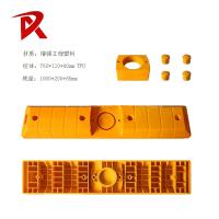 China Warning Spring Post 76cm with Heavy Duty base 100x20x8.5cm Orange Flexible Traffic Bollard Reflective Delineator Post for road construction diviner for sale